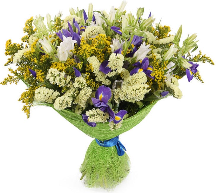 Blue Skies & Golden Fields Bouquet – Bright & Cheerful Floral Gift ...