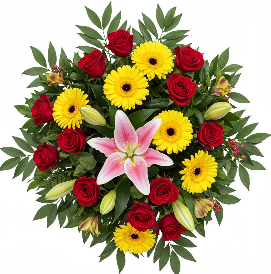 Colored Floral Trio Bouquet | Vibrant & Elegant Gift | Flowers Box London