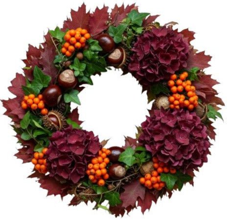 Crimson Twilight Garden Charm Wreath – Elegant Seasonal Design ...