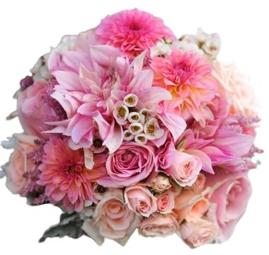 Delicious Dahlia and Pink Roses Bouquet | Fresh Florals for Luxurious ...