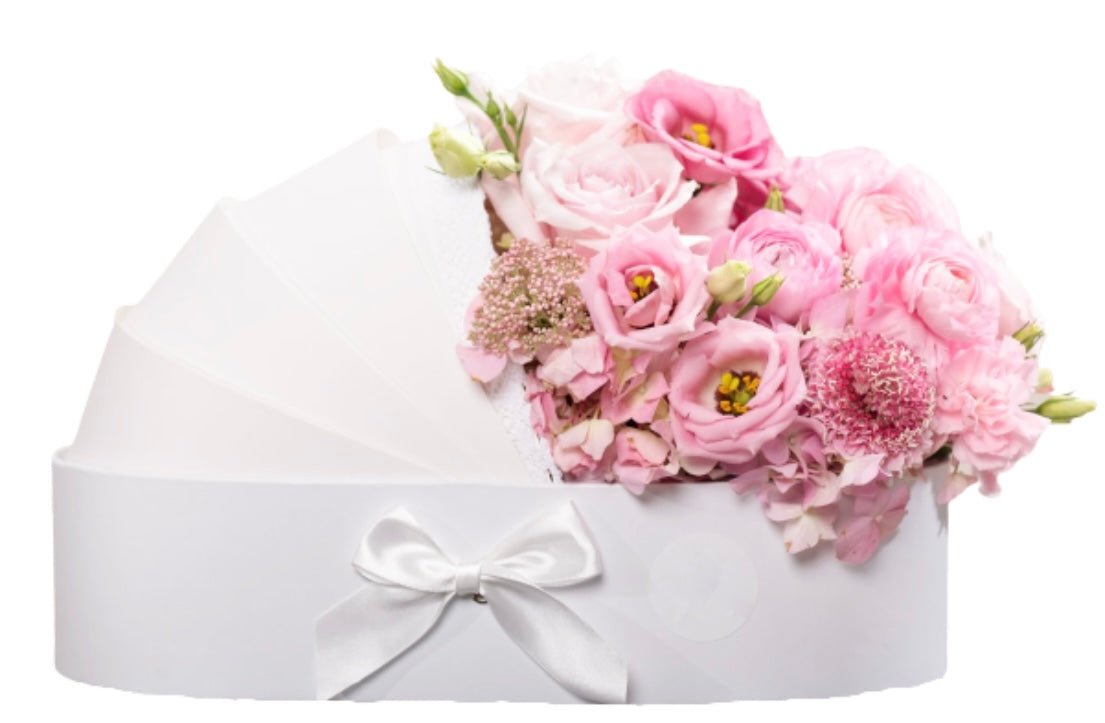 Baby Girl Flowers in Cradle Box – Flowers Box London