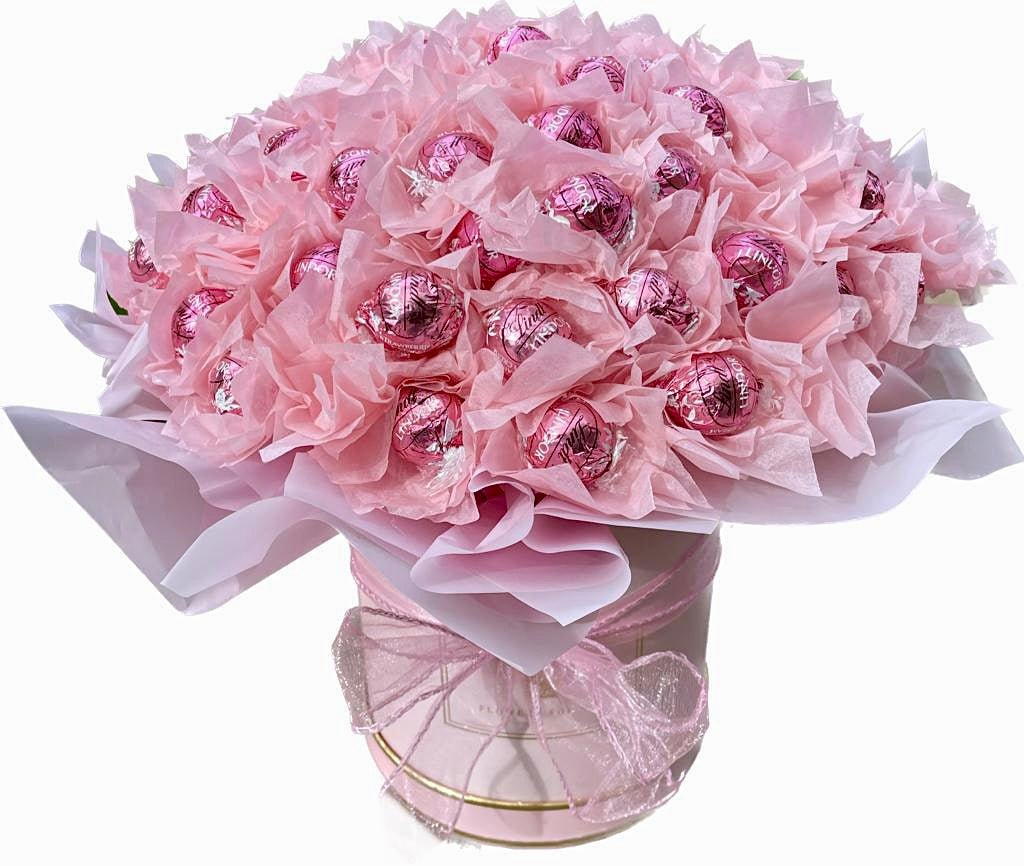 Chocolates in Box with Light Pink Wrapper | Elegant Gift Treat - Order ...