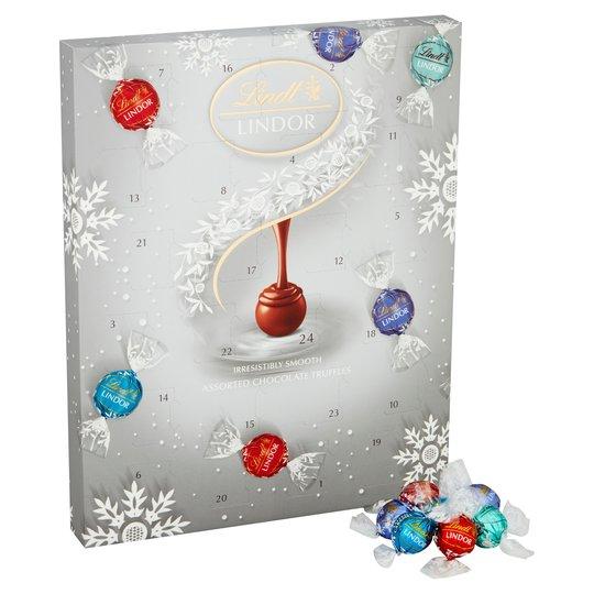 Lindt Lindor Silver Advent Calendar – Flowers Box London