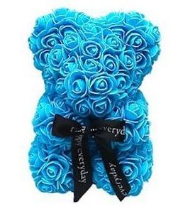Mini Luxury Blue Rose Teddy Bear – Flowers Box London
